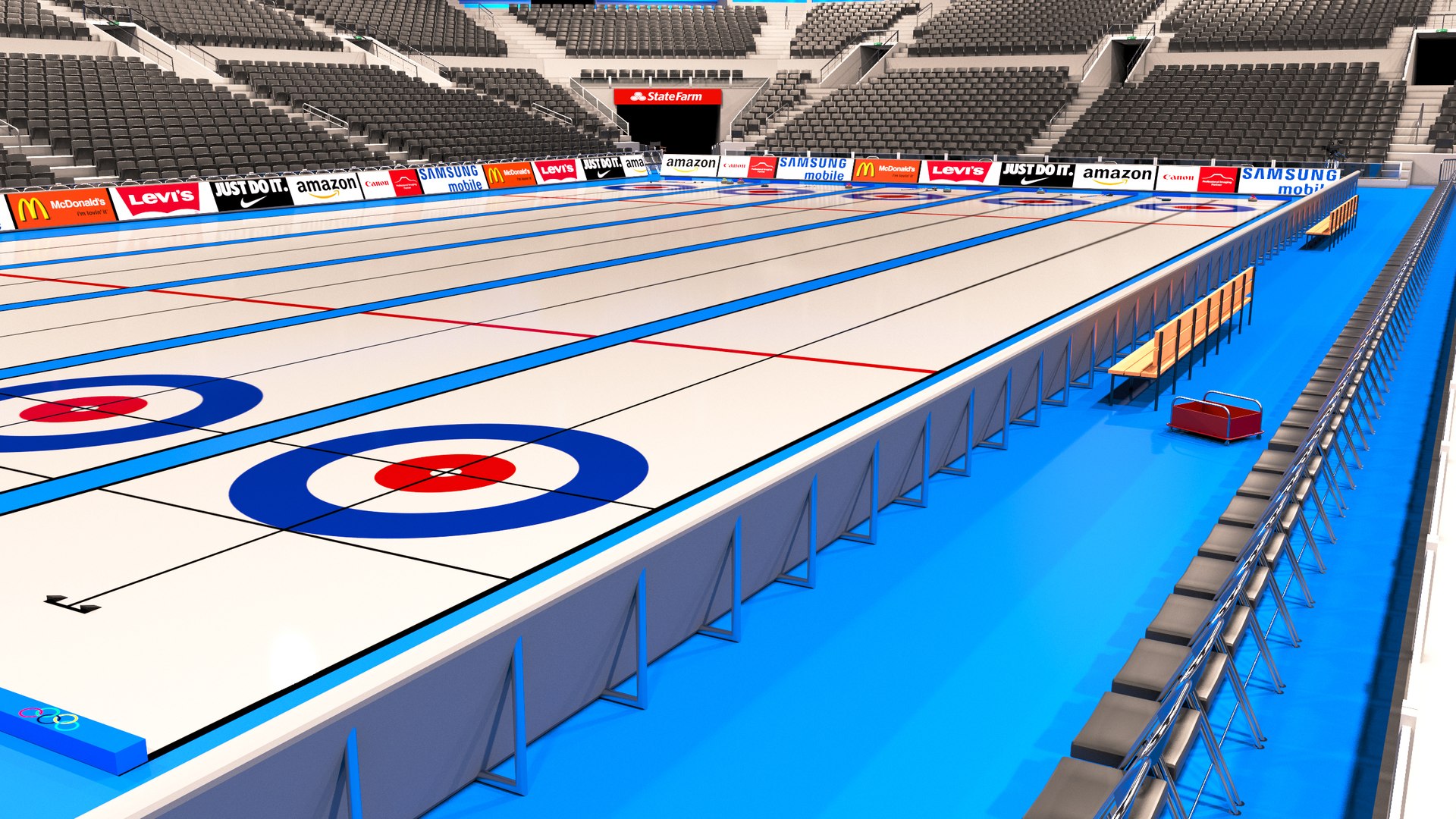 Curling arena interior 3D model - TurboSquid 1630140
