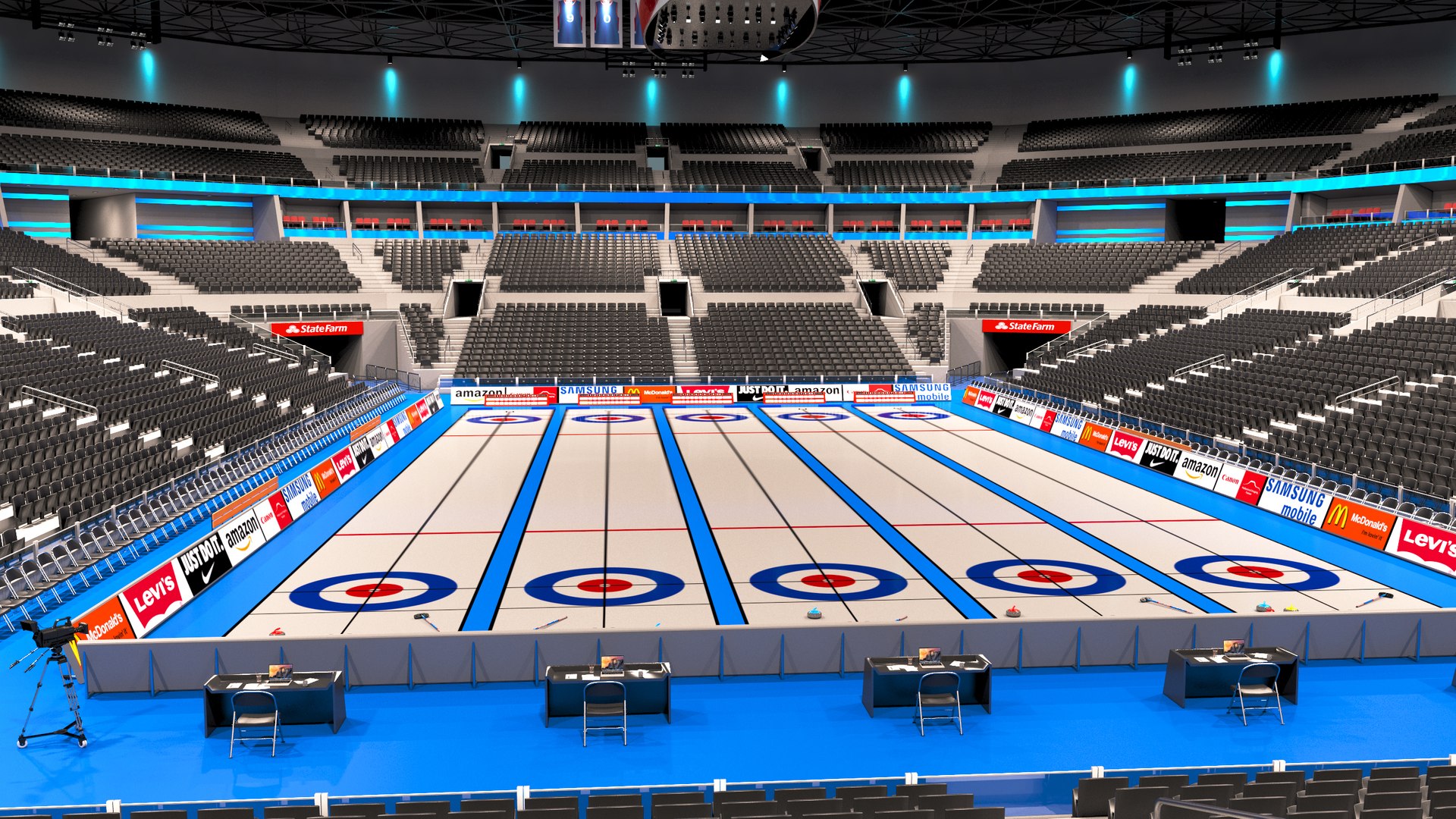 Curling arena interior 3D model - TurboSquid 1630140