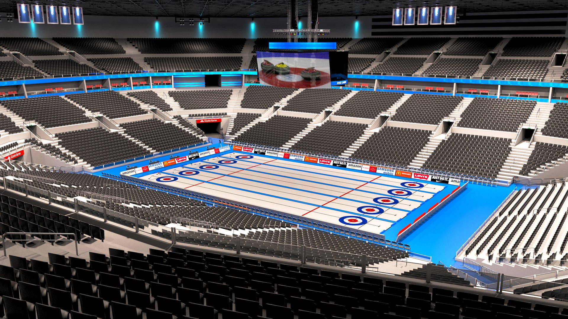 Curling arena interior 3D model - TurboSquid 1630140