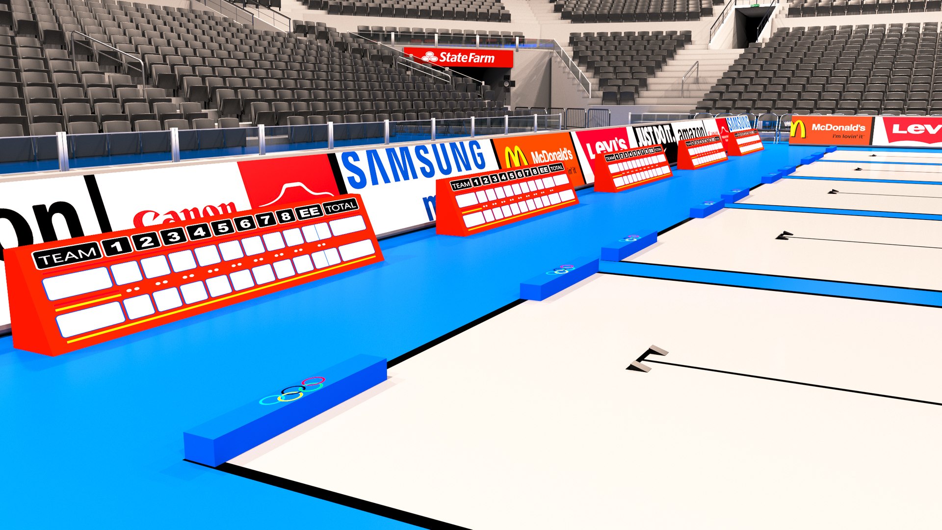 Curling arena interior 3D model - TurboSquid 1630140