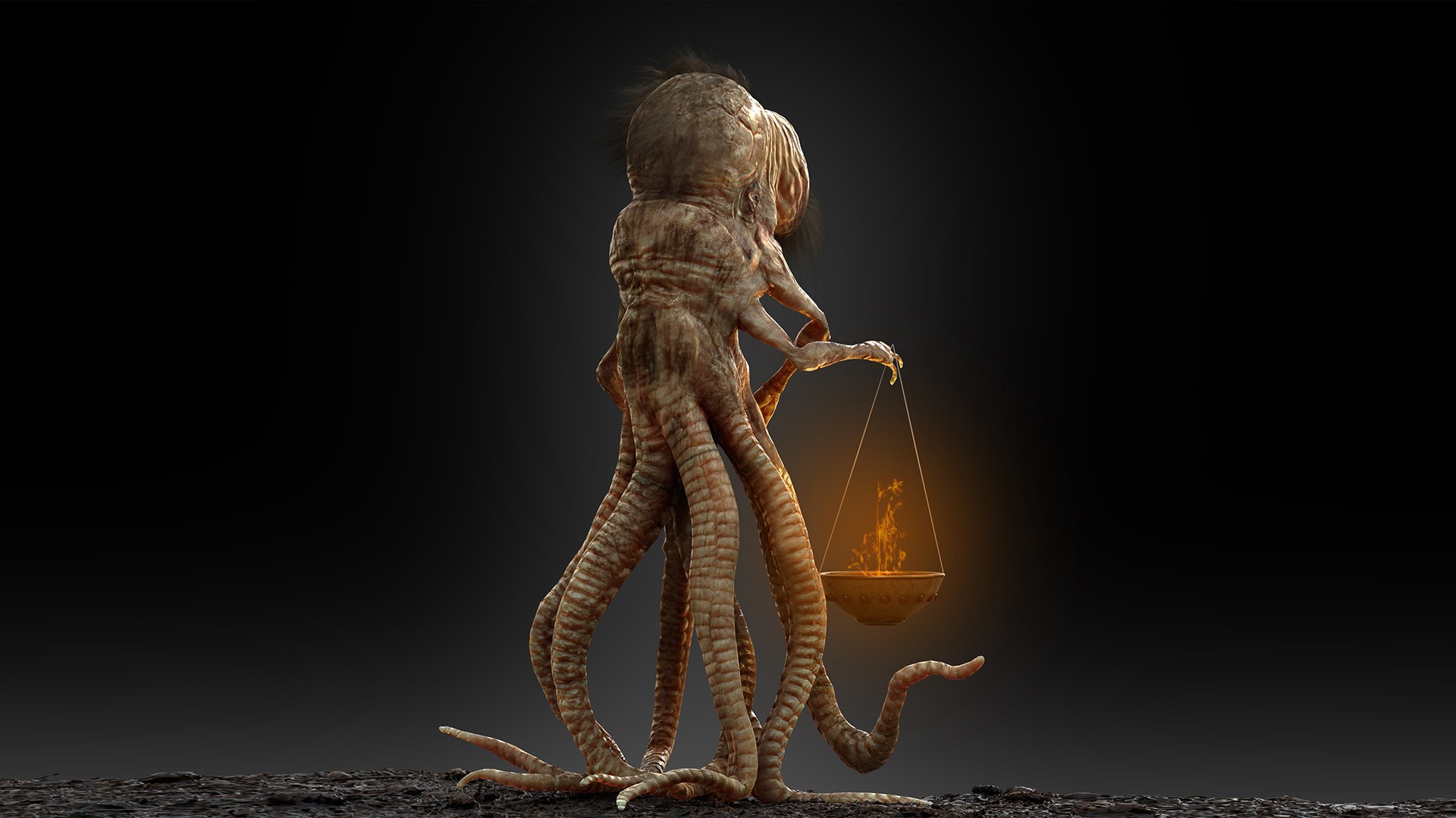 3D Octopus Horror Creature - TurboSquid 2400677