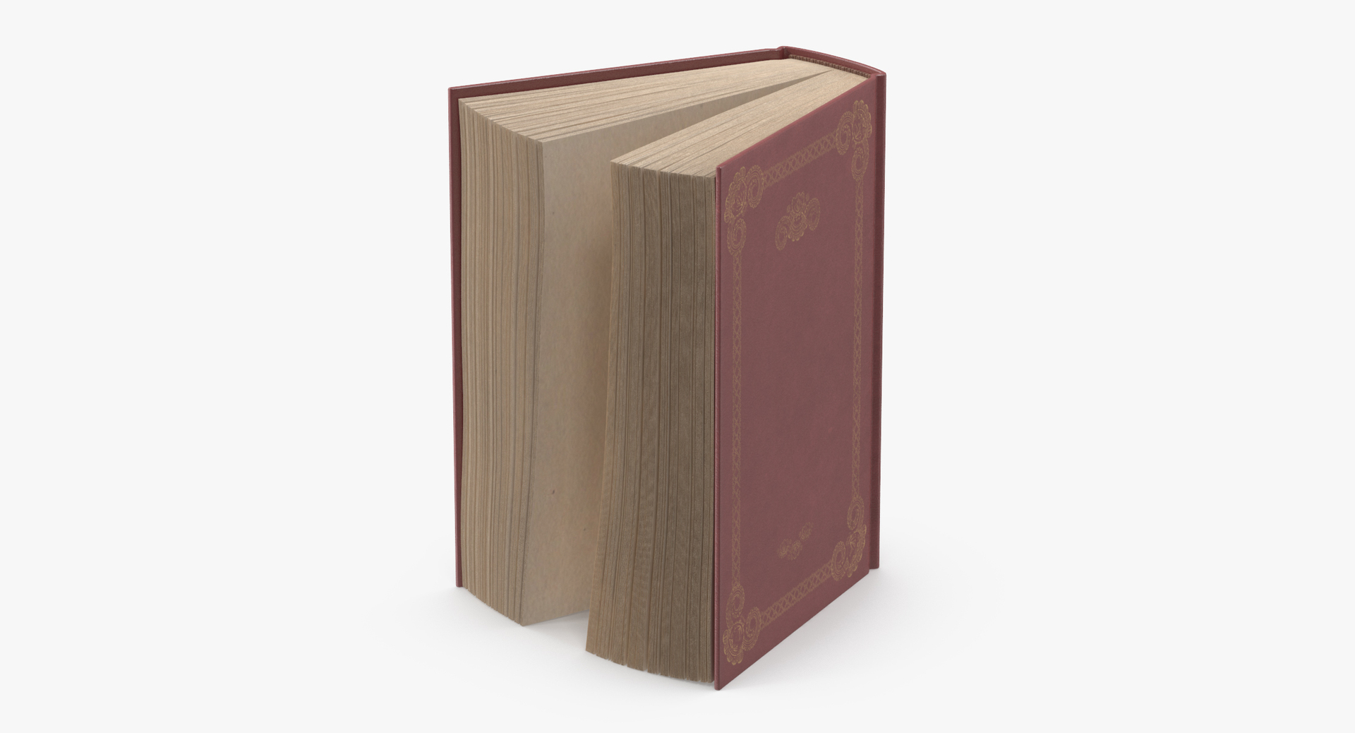 3d model classic book 05 standing