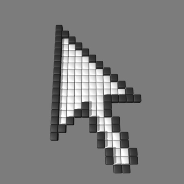 windows mouse pointer 3d model