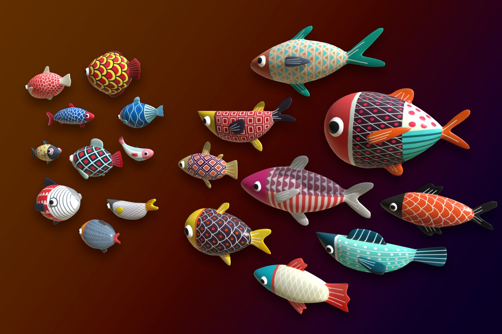 Cartoon Fish Path 1 3D Model - TurboSquid 2134114
