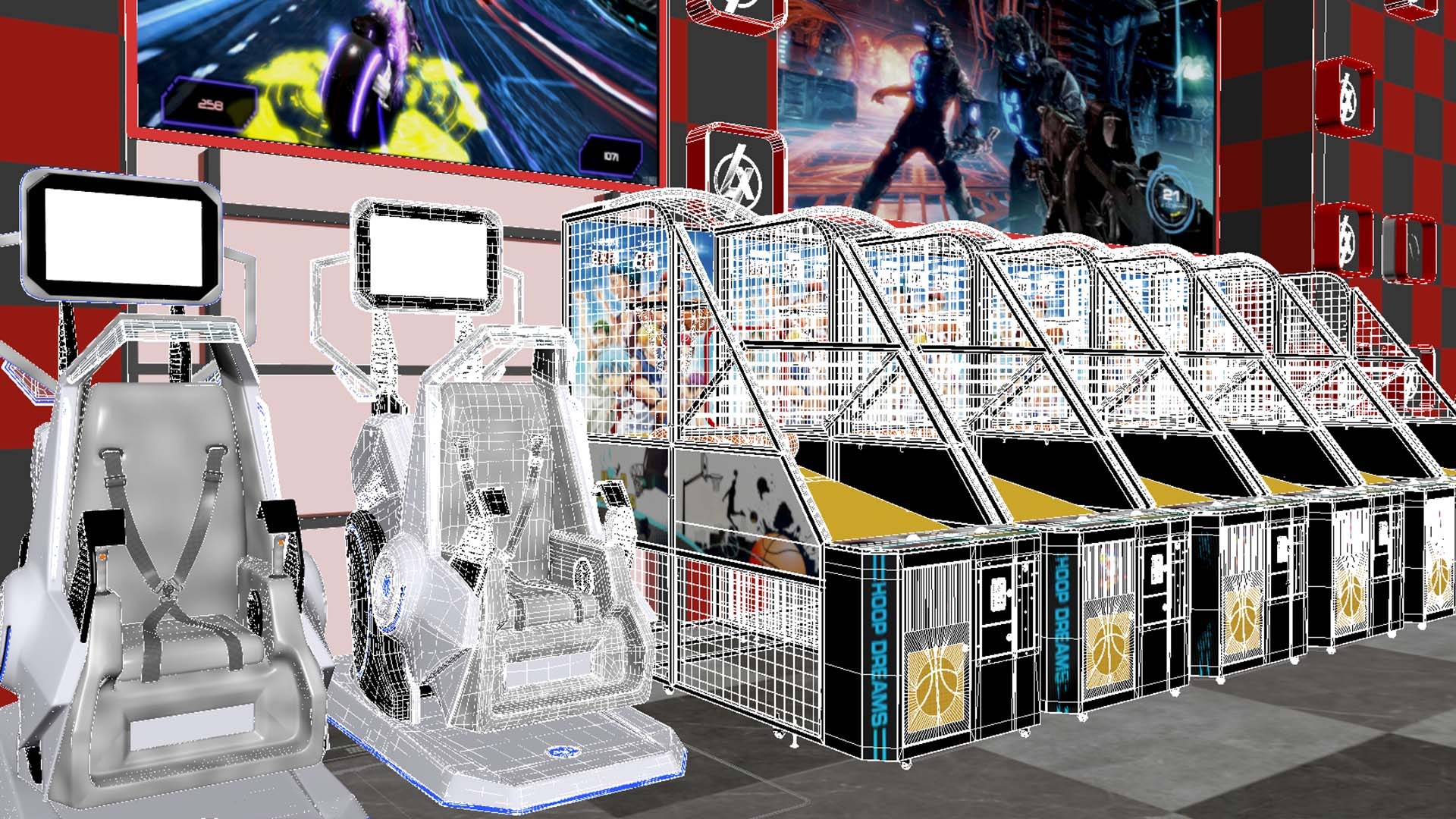 Futuristic Game Center 2 3D Model - TurboSquid 2154750