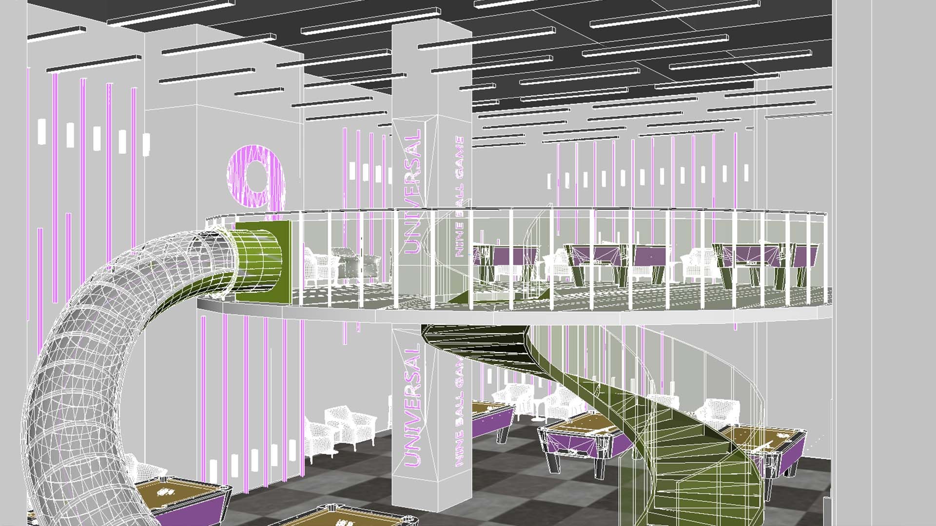 Futuristic Game Center 2 3D Model - TurboSquid 2154750