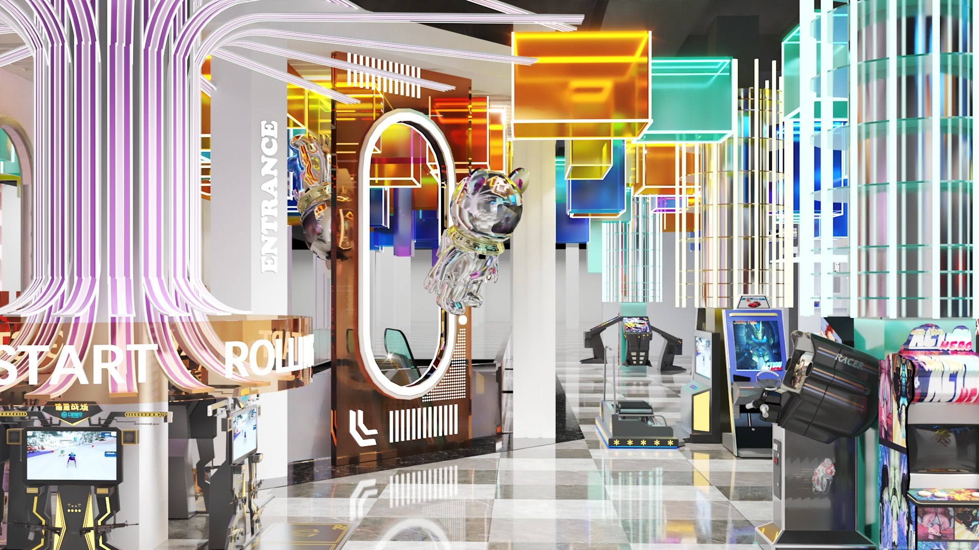 Futuristic Game Center 2 3D Model - TurboSquid 2154750