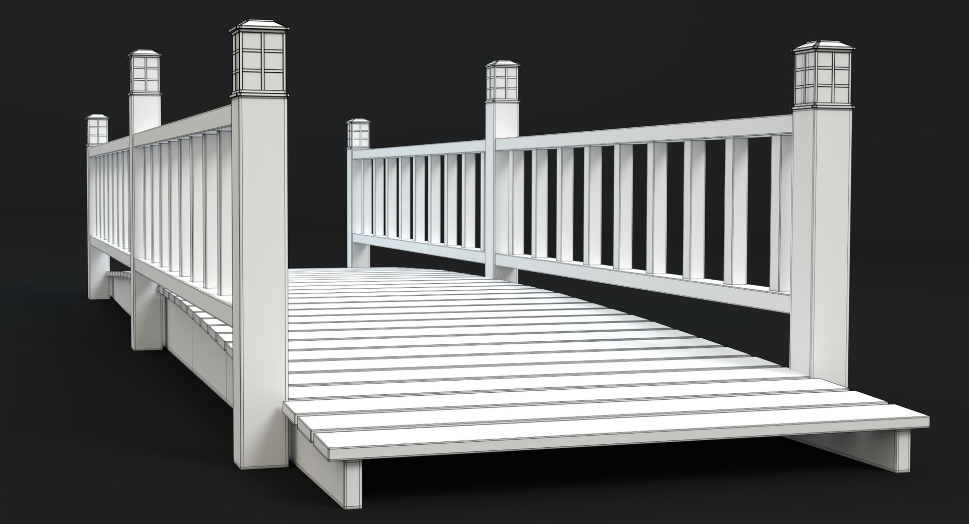 3D Wood Bridge - TurboSquid 1367723