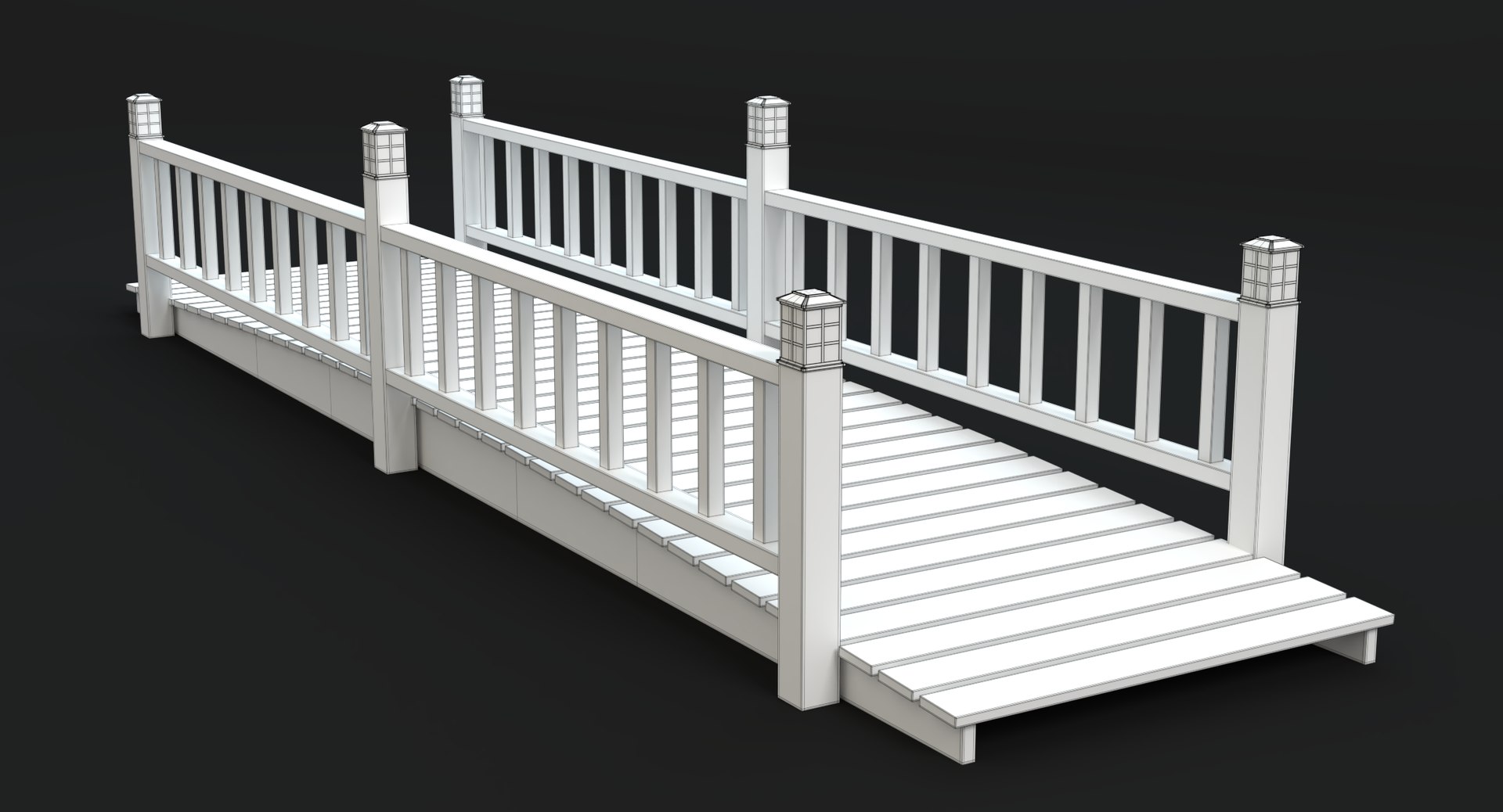 3D Wood Bridge - TurboSquid 1367723