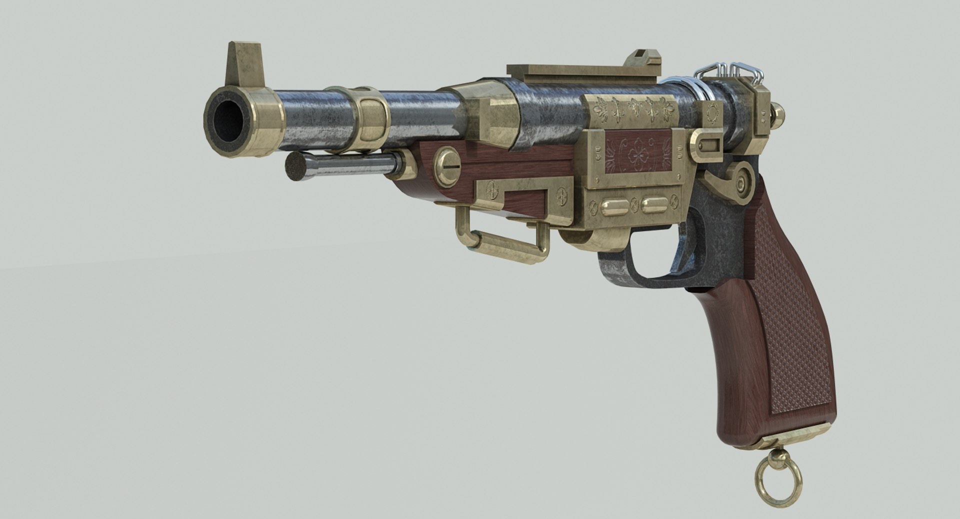 Steampunk Pistol 3D Model - TurboSquid 1302173