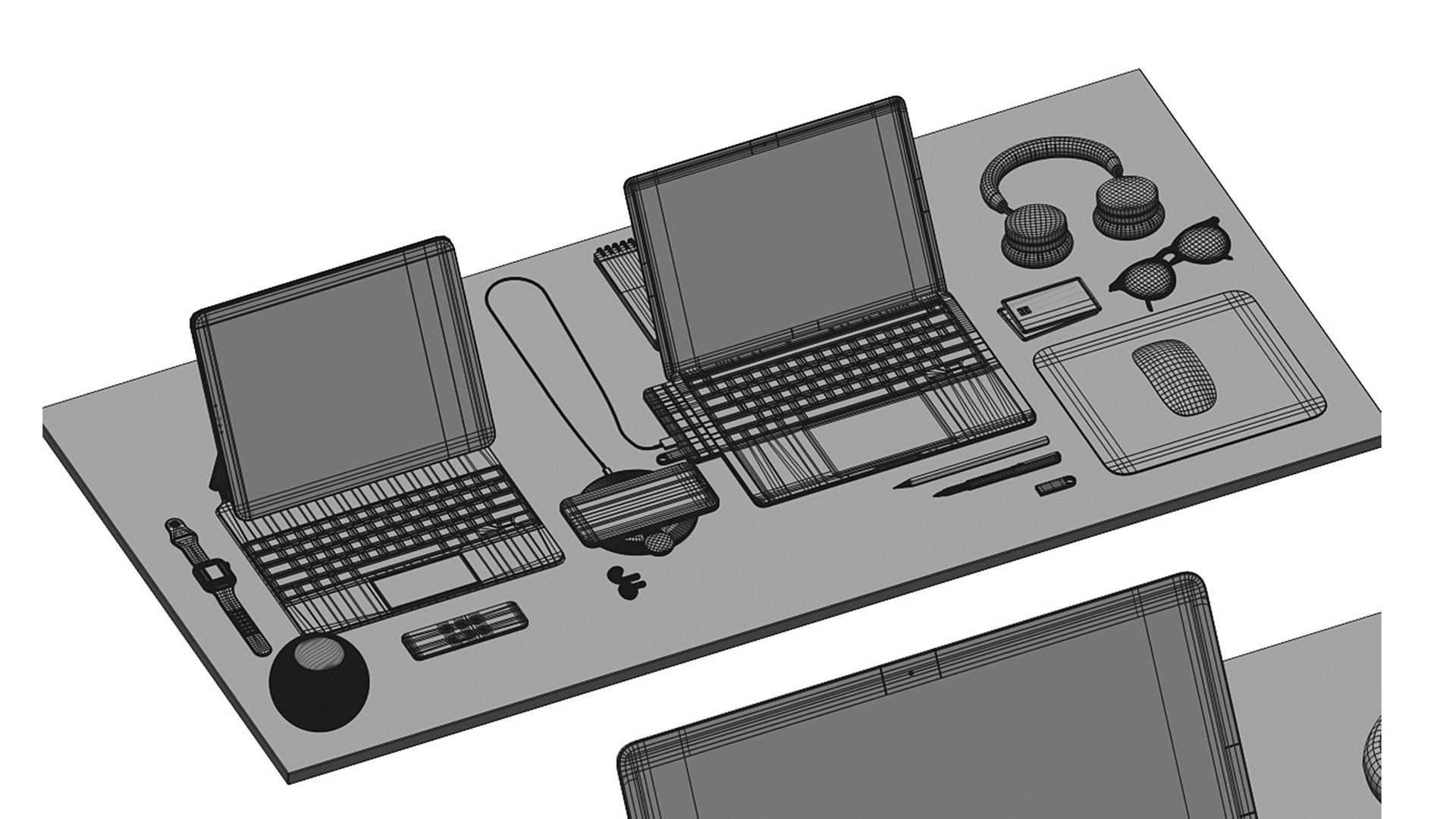 Workplace 9 3D Model - TurboSquid 2078540