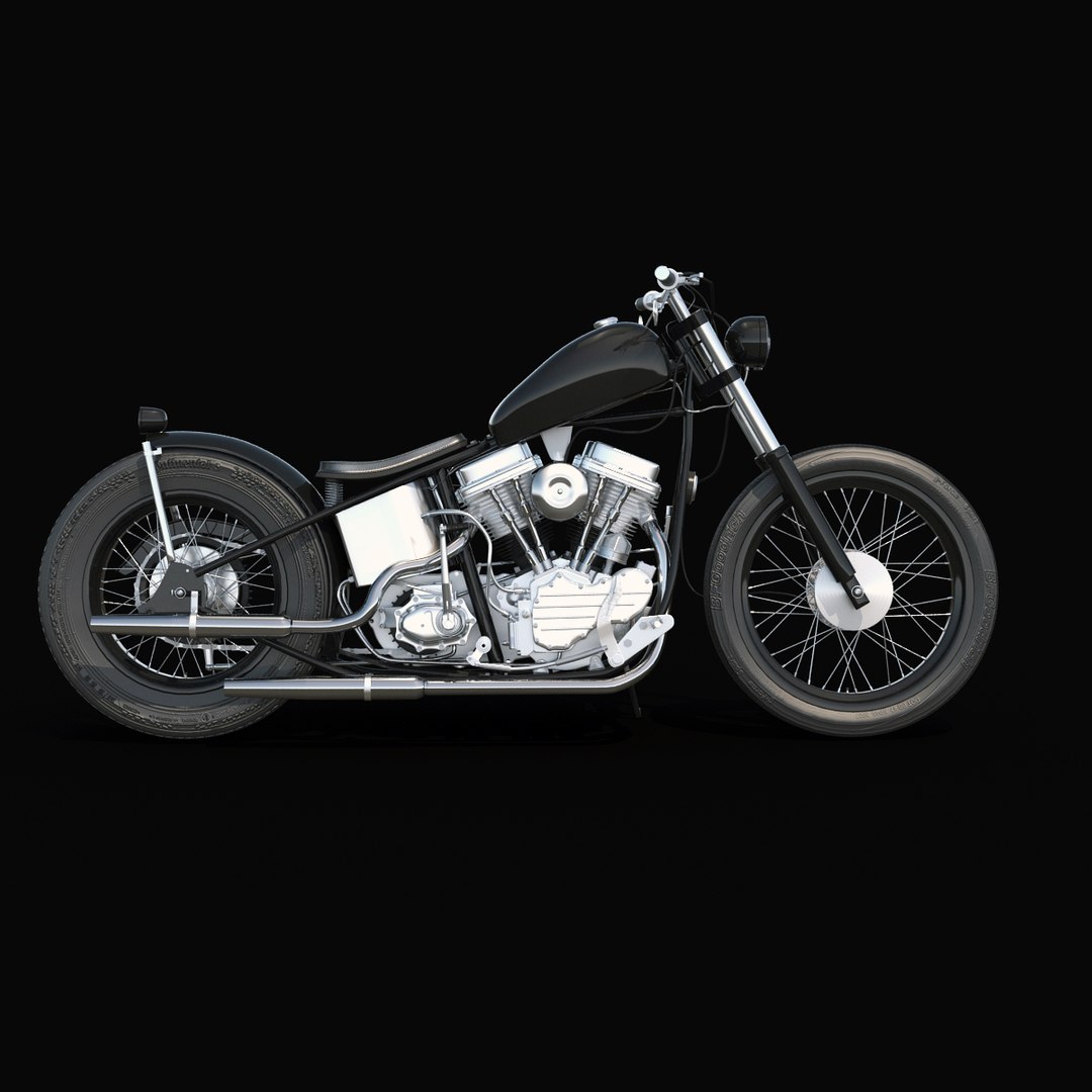 Custom Motorcycle 3d Max