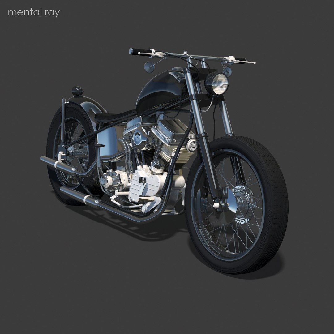 Custom Motorcycle 3d Max