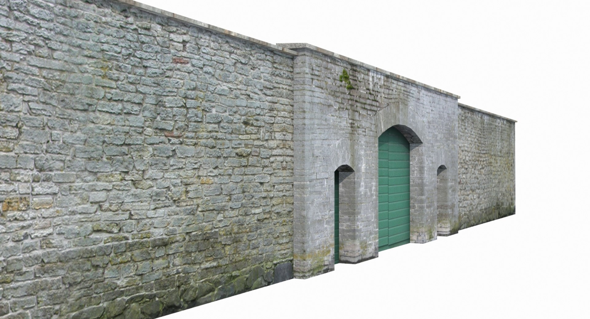 3D Old Stone Wall Model - TurboSquid 1250389