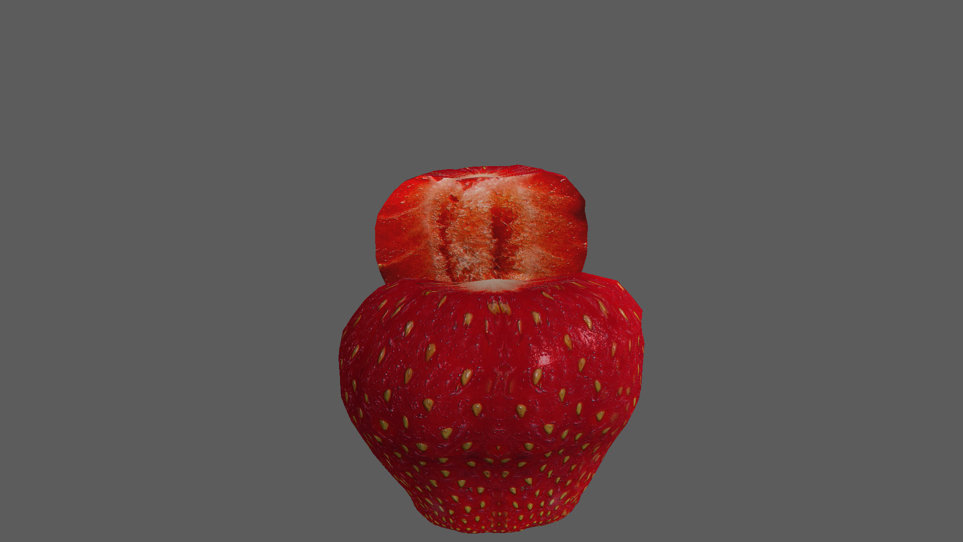 3D Large strawberry set with cut variations model - TurboSquid 1867237