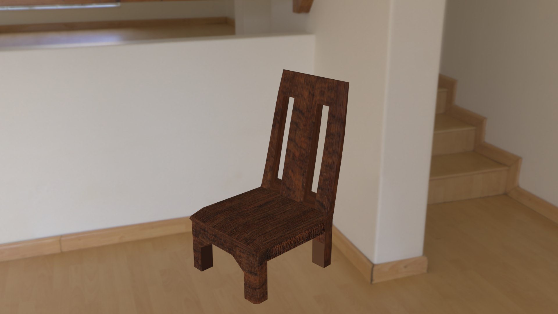 Free 3D Simple Wooden Chair - TurboSquid 1626706