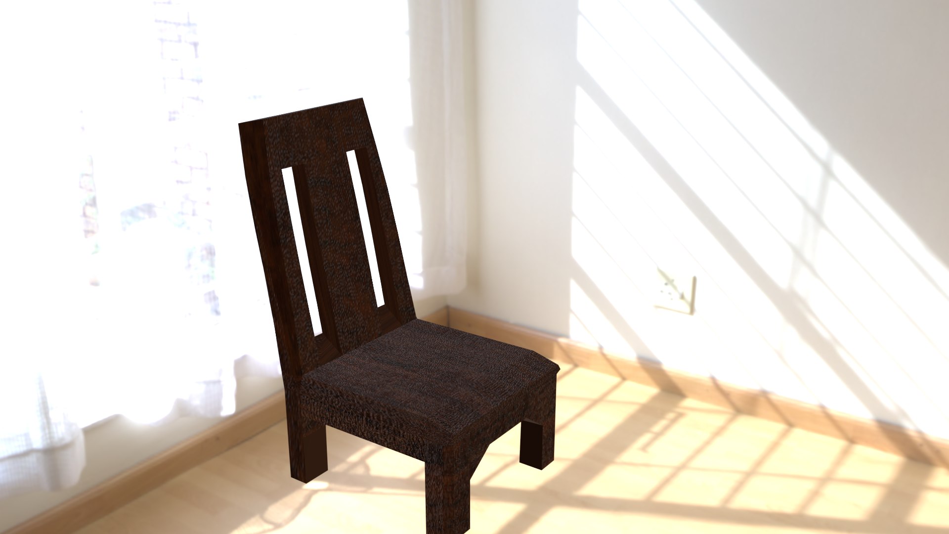 Free 3D Simple Wooden Chair - TurboSquid 1626706