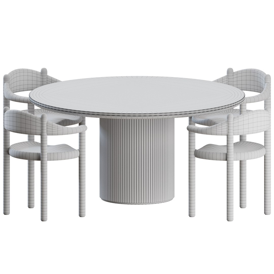 3D Dinning Set By Gubi - TurboSquid 2018230