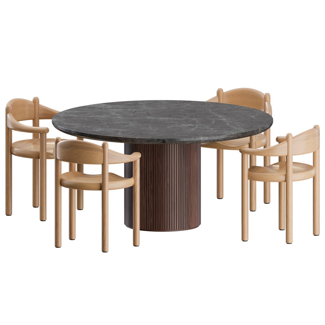 3D Dinning Set By Gubi - TurboSquid 2018230