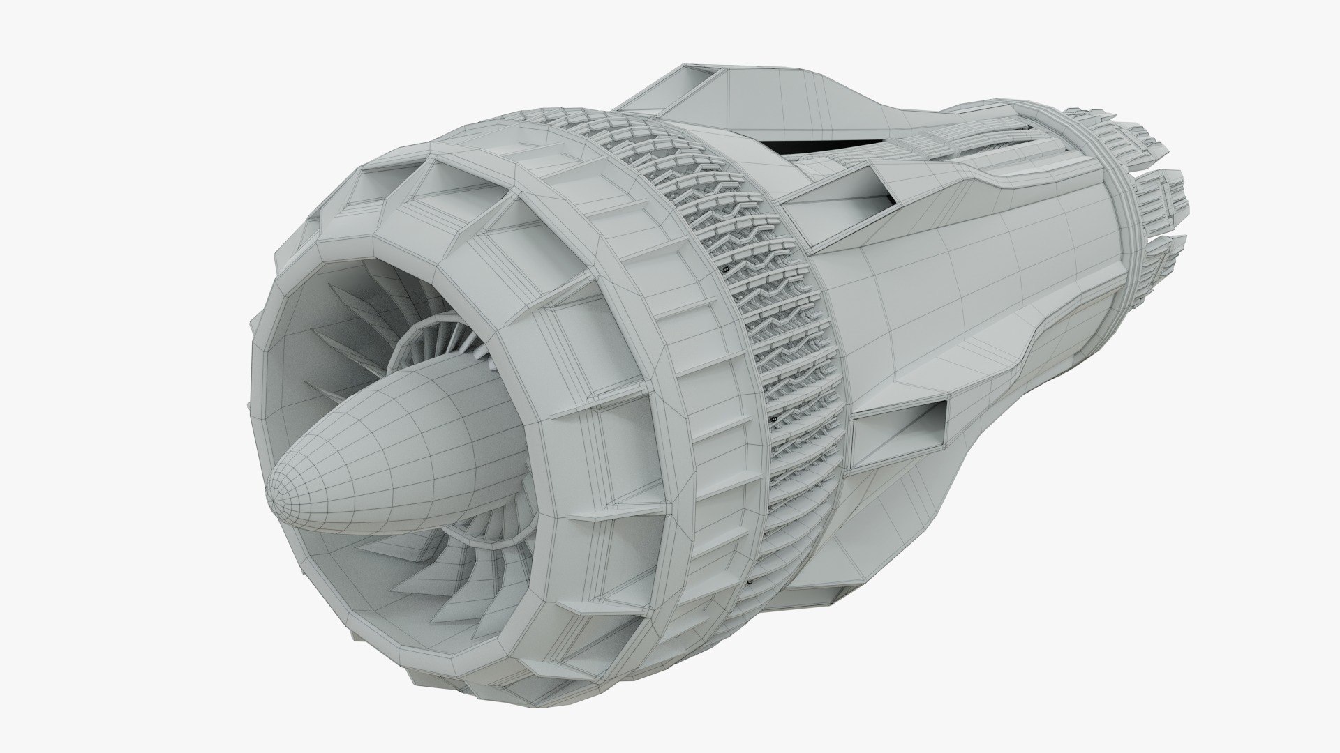 Jet Engine Scifi Plane Model - TurboSquid 1483490