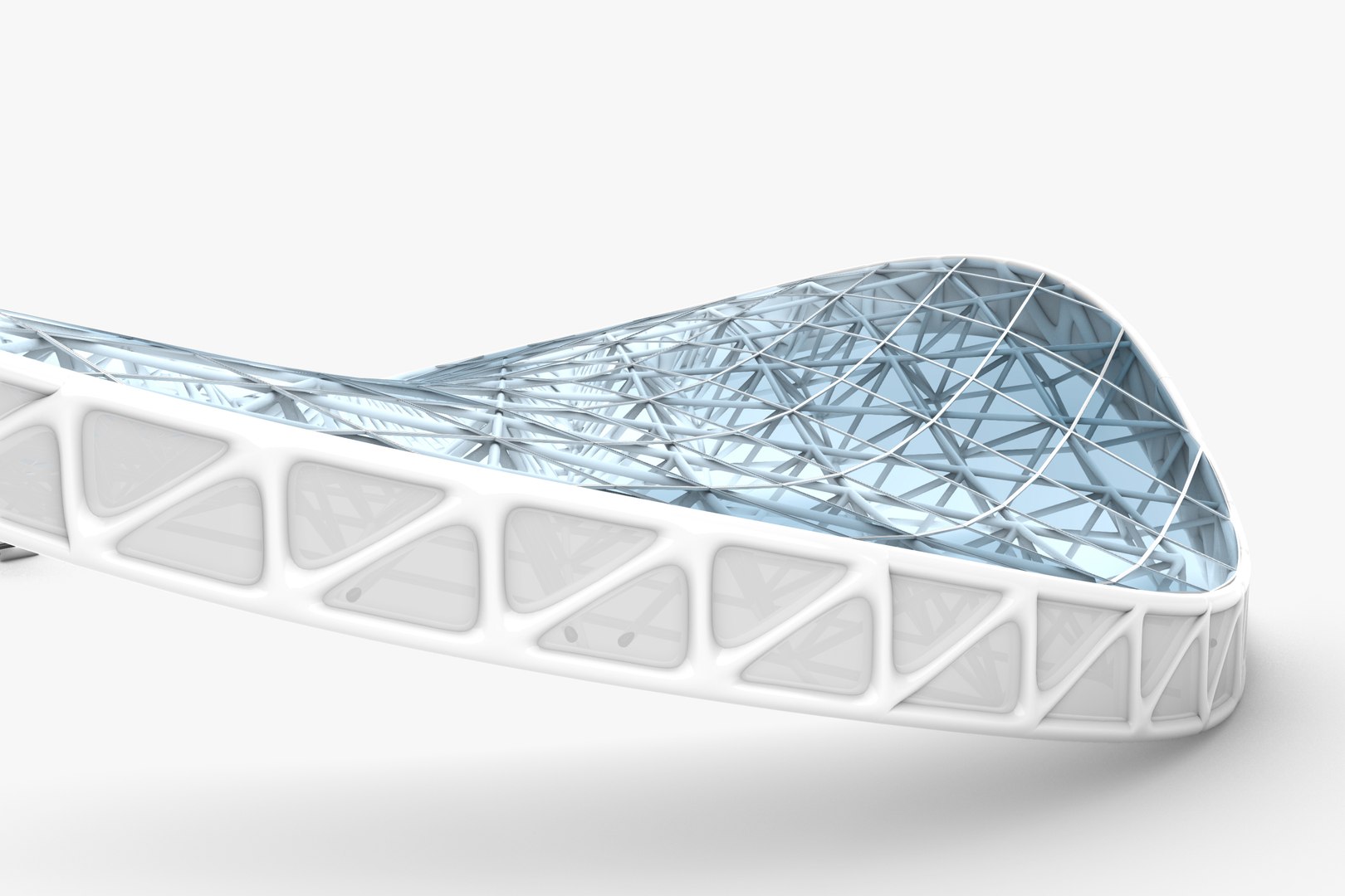 Parametric Space Truss Chip 3D Model - TurboSquid 1971049