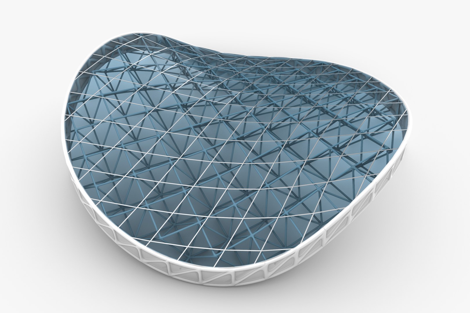 Parametric Space Truss Chip 3D Model - TurboSquid 1971049