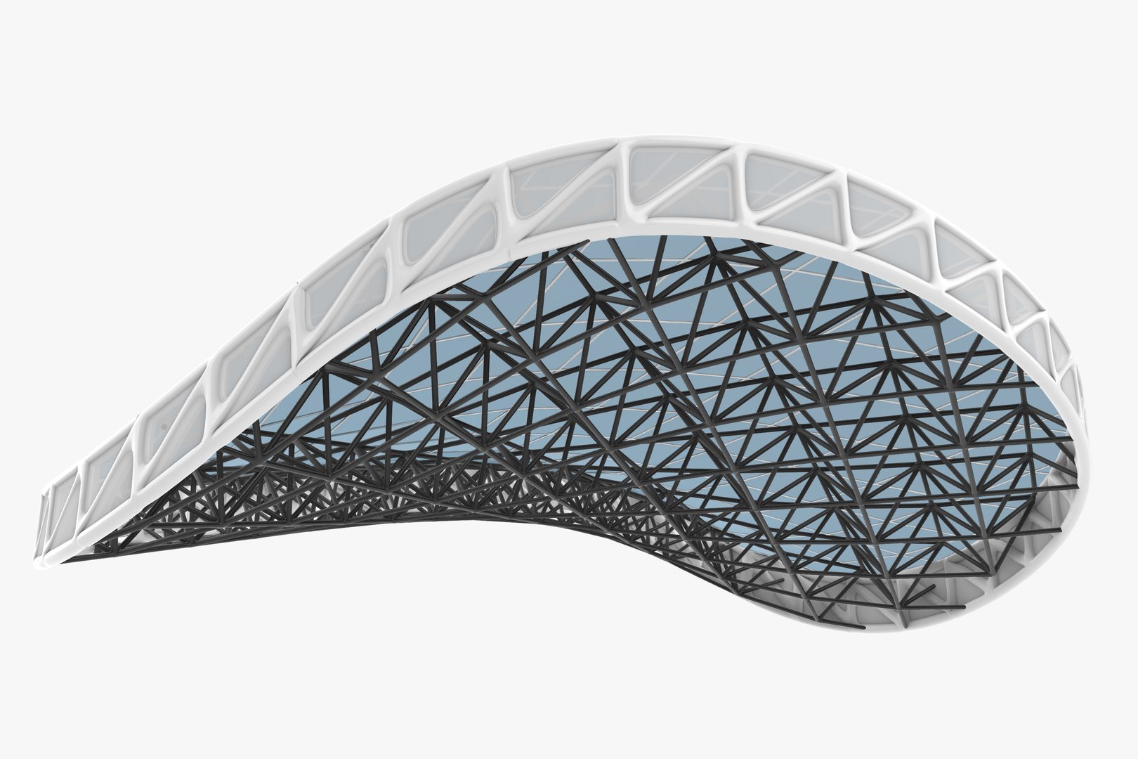 Parametric Space Truss Chip 3D Model - TurboSquid 1971049