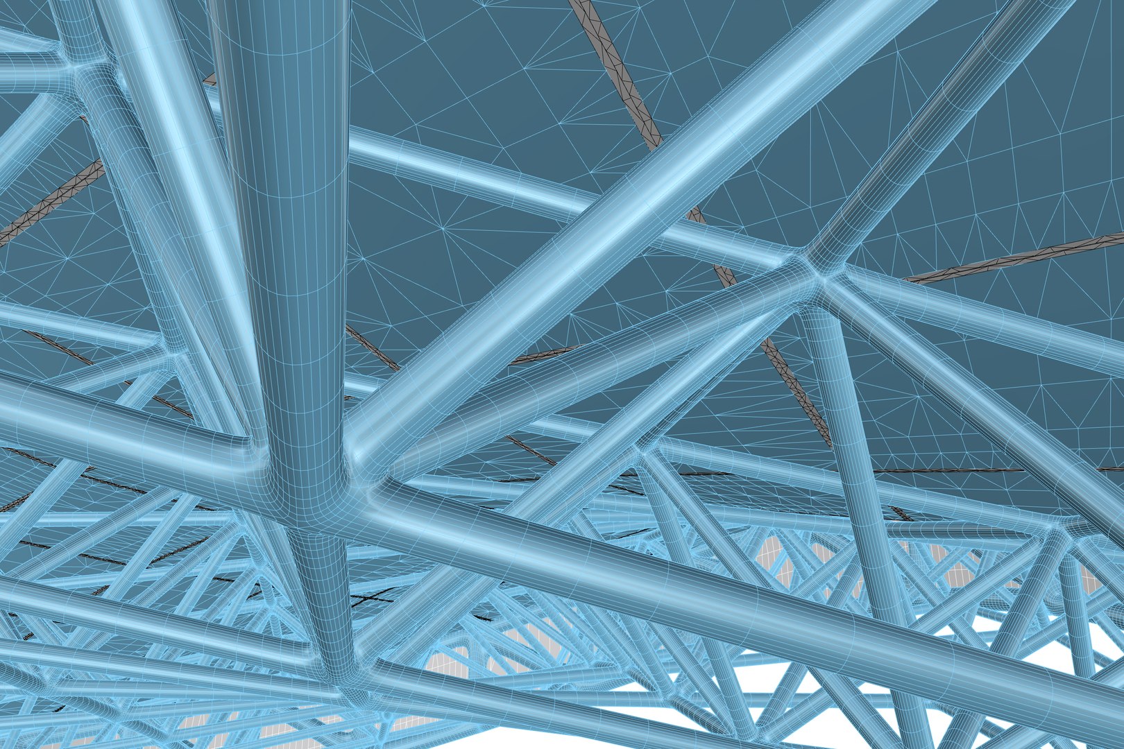 Parametric Space Truss Chip 3D Model - TurboSquid 1971049