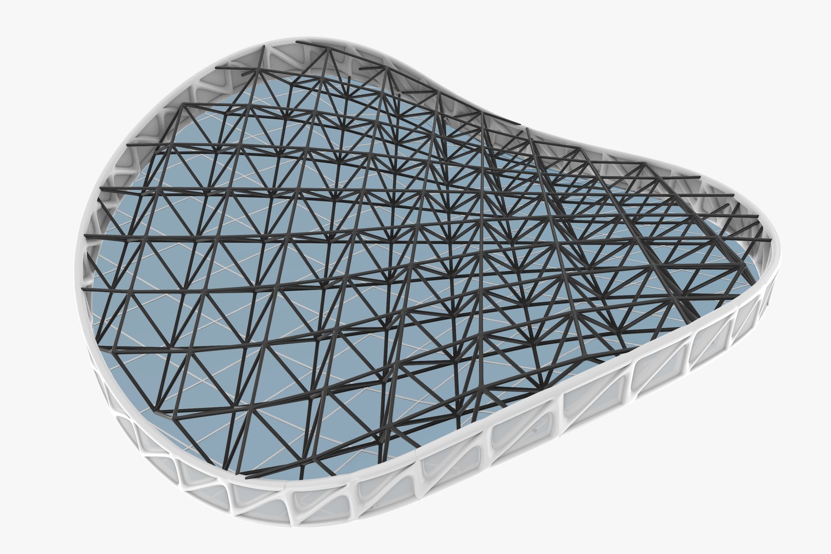Parametric Space Truss Chip 3D Model - TurboSquid 1971049