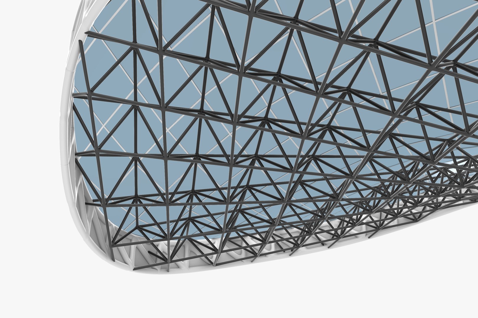 Parametric Space Truss Chip 3D Model - TurboSquid 1971049