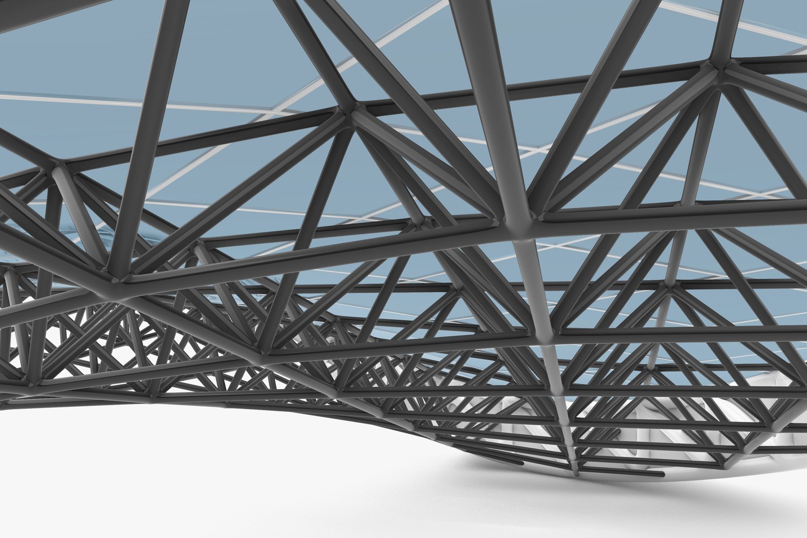 Parametric Space Truss Chip 3D Model - TurboSquid 1971049