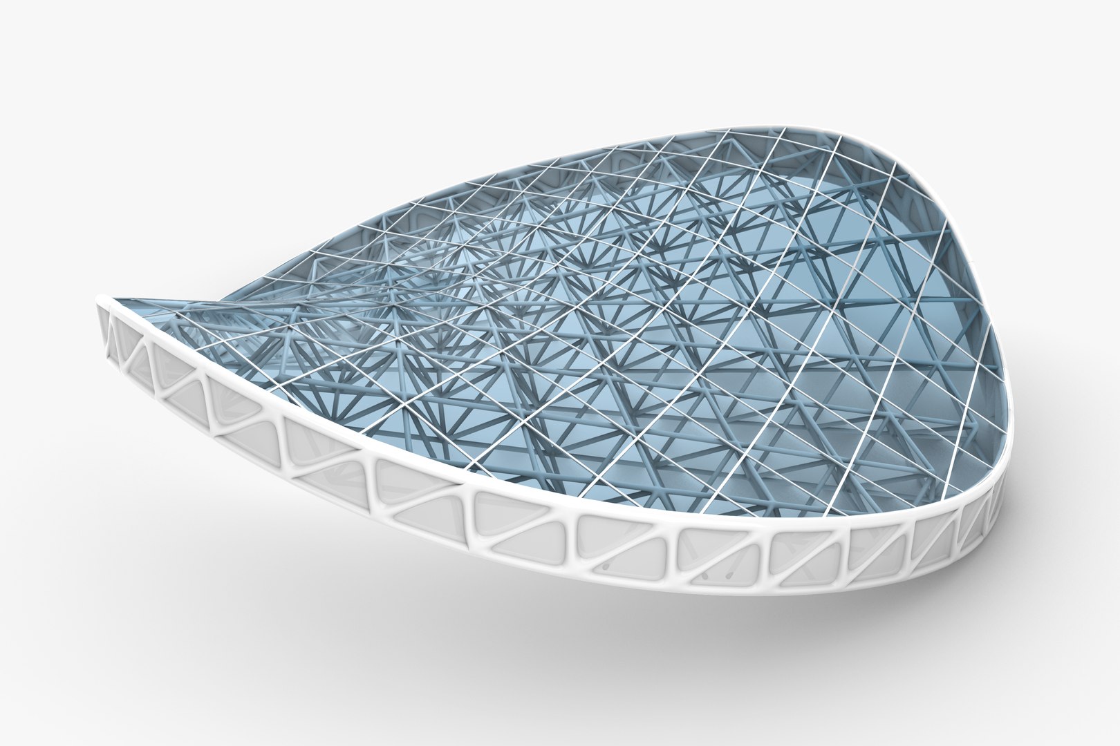 Parametric Space Truss Chip 3D Model - TurboSquid 1971049