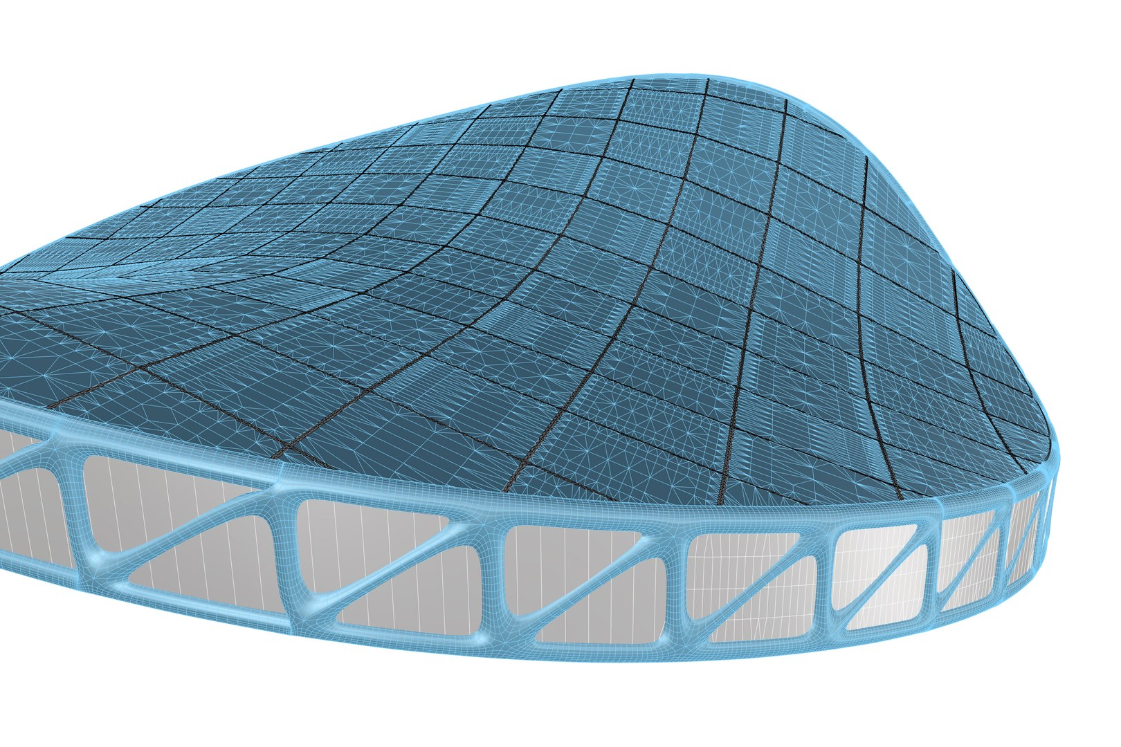 Parametric Space Truss Chip 3D Model - TurboSquid 1971049
