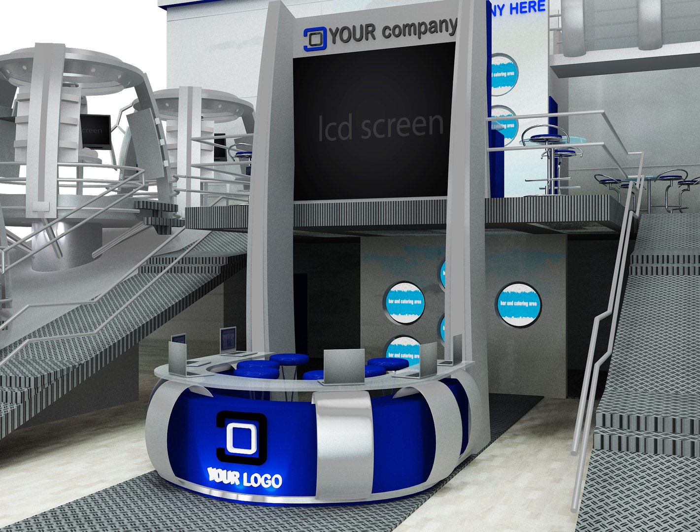 3D Booth Exhibition Stand A502b - TurboSquid 1752037