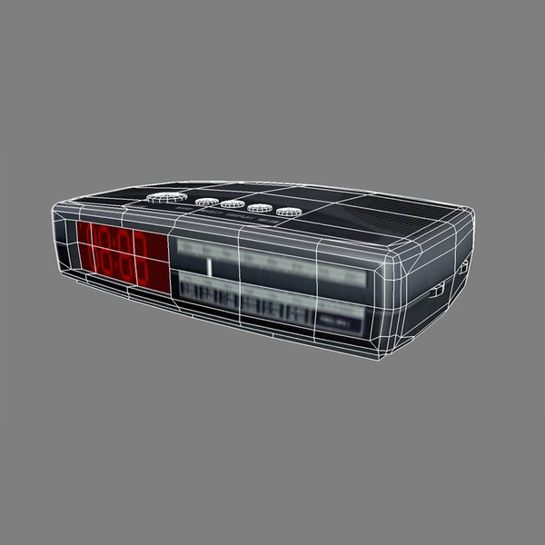 3d alarm clock radio model