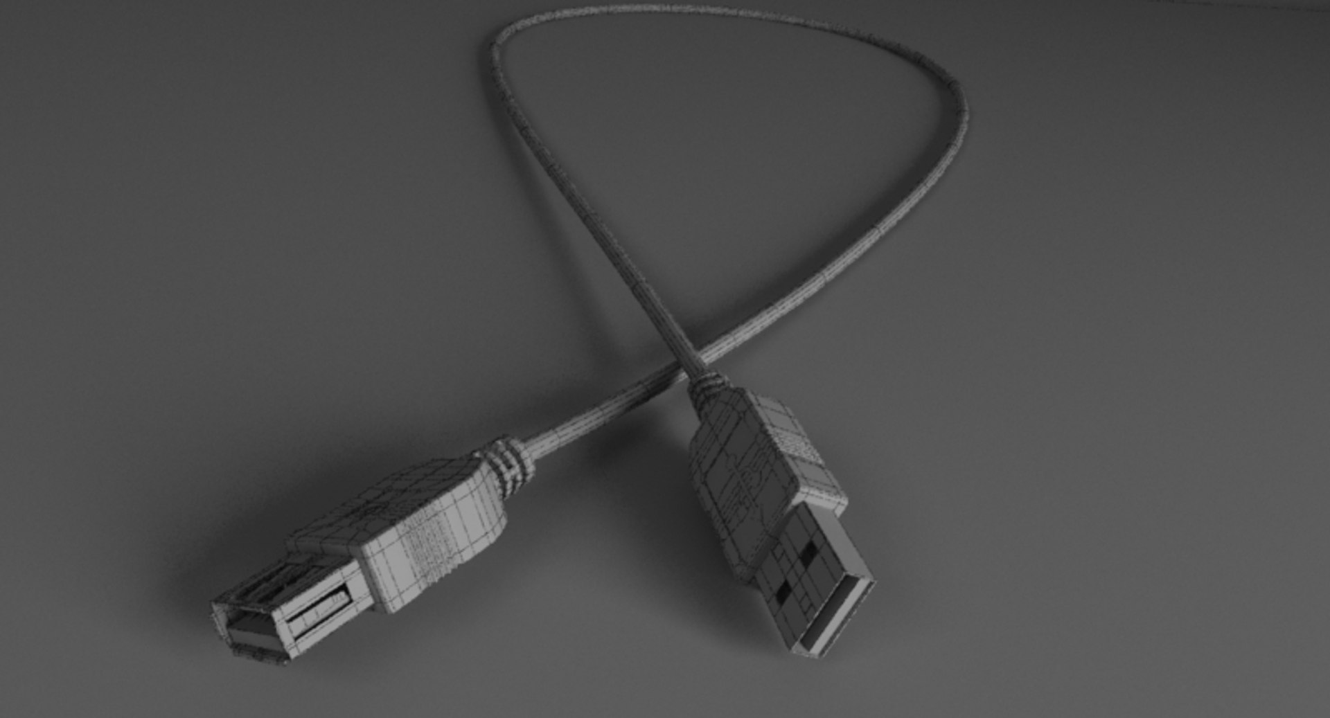 3d model usb cable