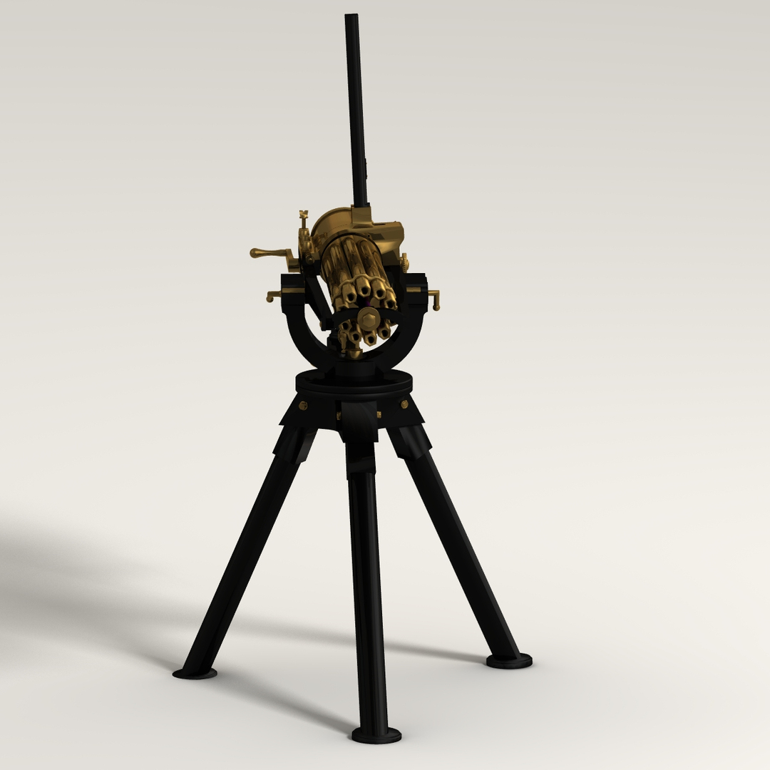gatling gun 3d model