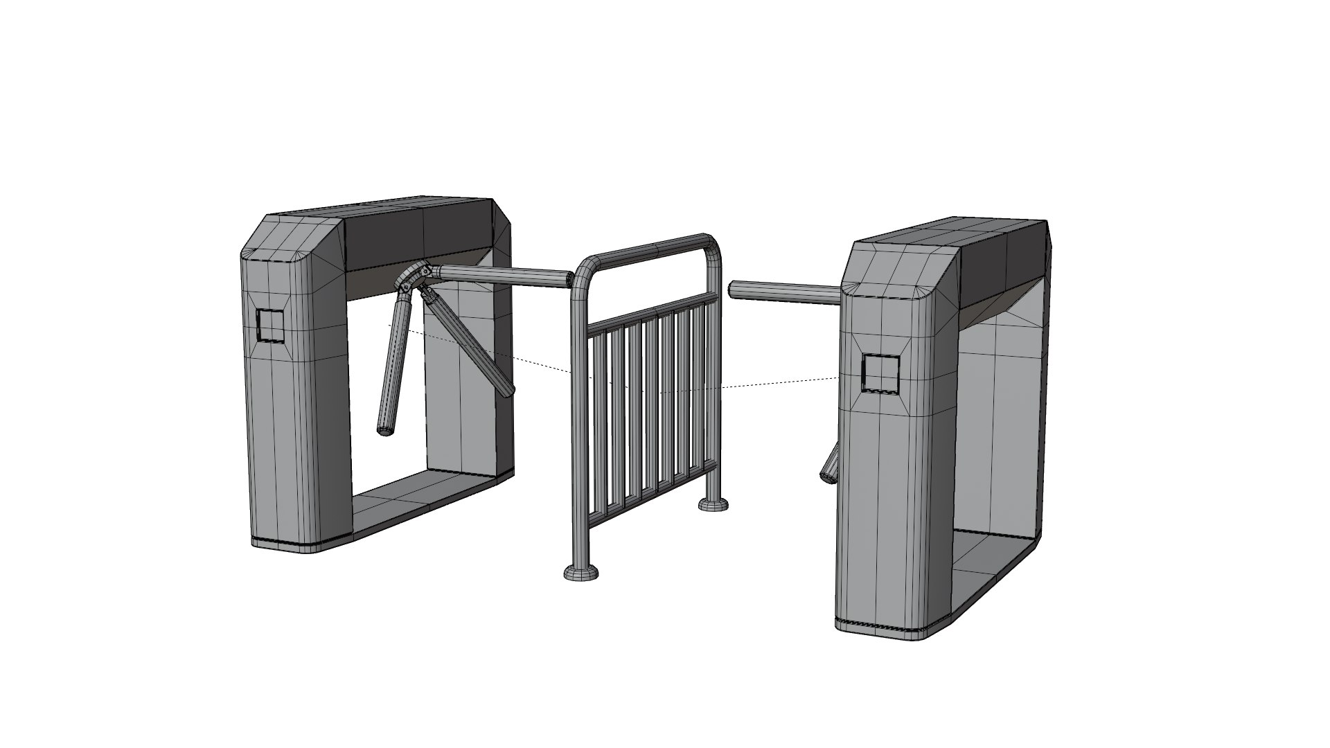 3D Tripod Turnstile Gate - TurboSquid 2191807