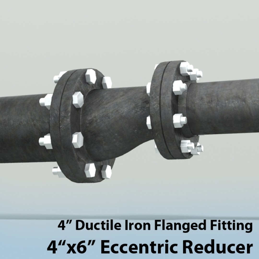 4in eccentric reducer piping 3d model