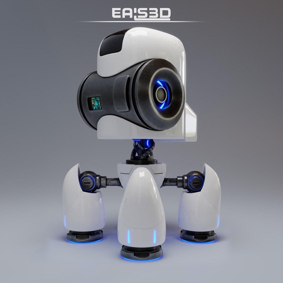 Cute Robot Spider White model - TurboSquid 2149285