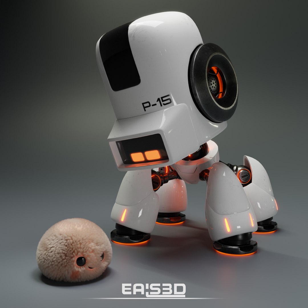 Cute Robot Spider White model - TurboSquid 2149285