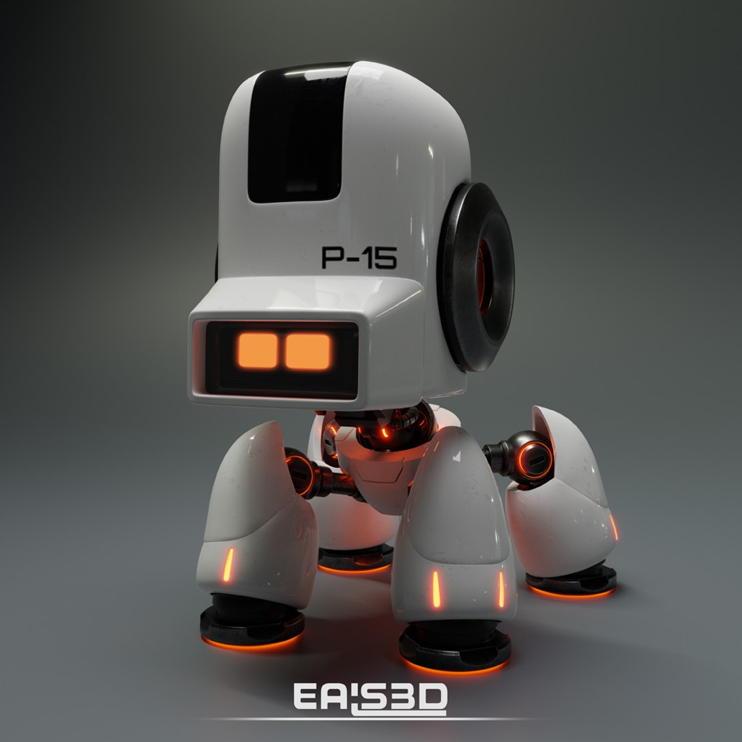 Cute Robot Spider White model - TurboSquid 2149285