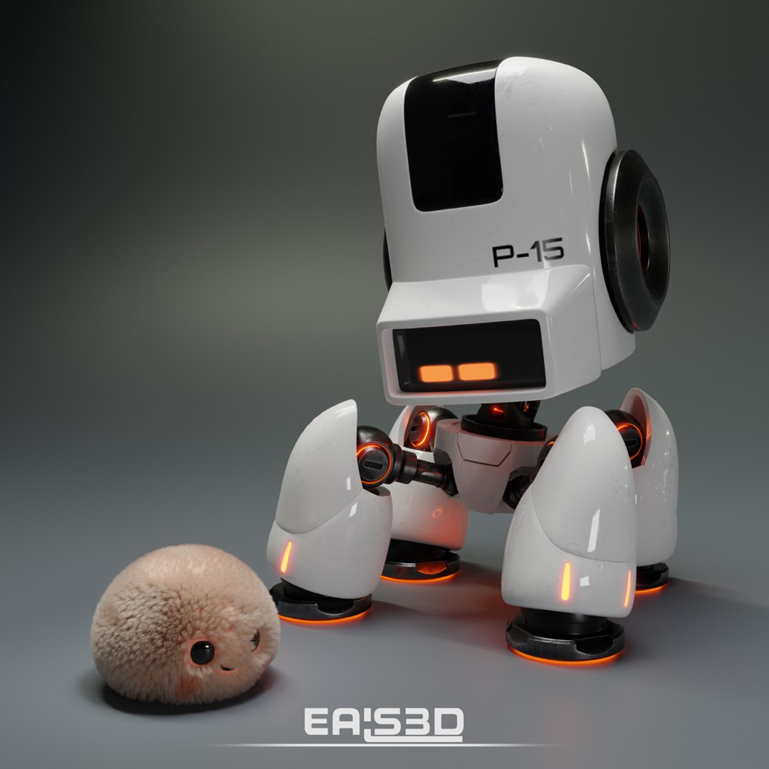 Cute Robot Spider White model - TurboSquid 2149285