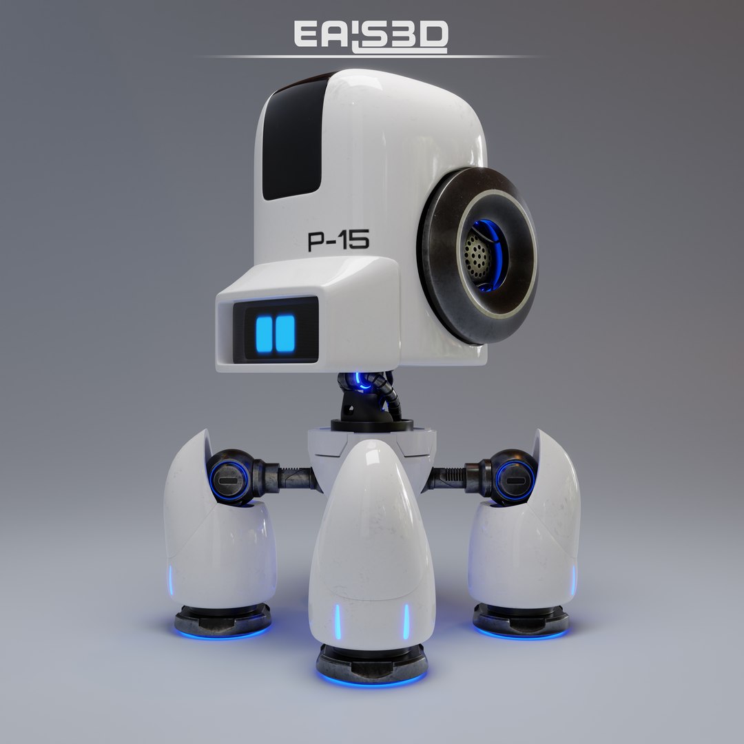 Cute Robot Spider White model - TurboSquid 2149285