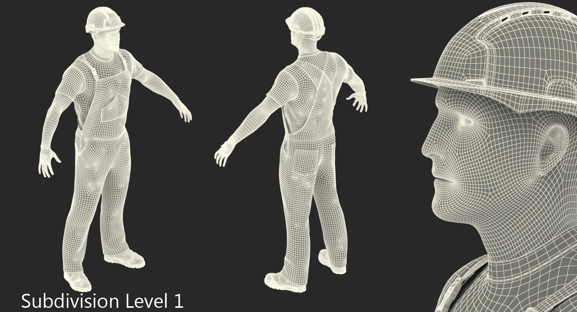 3D construction worker rigged modeled model | 1147295 | TurboSquid