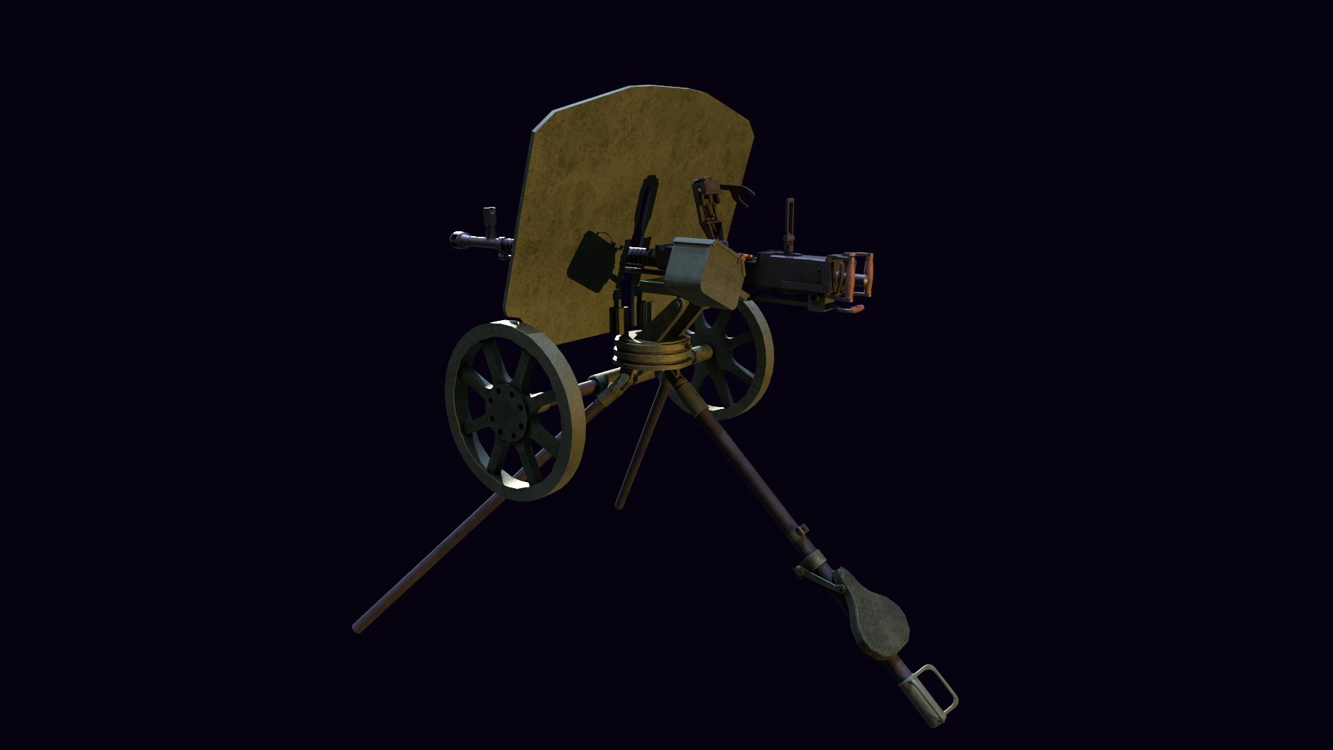 3D DShK Machine Gun Model - TurboSquid 1888277