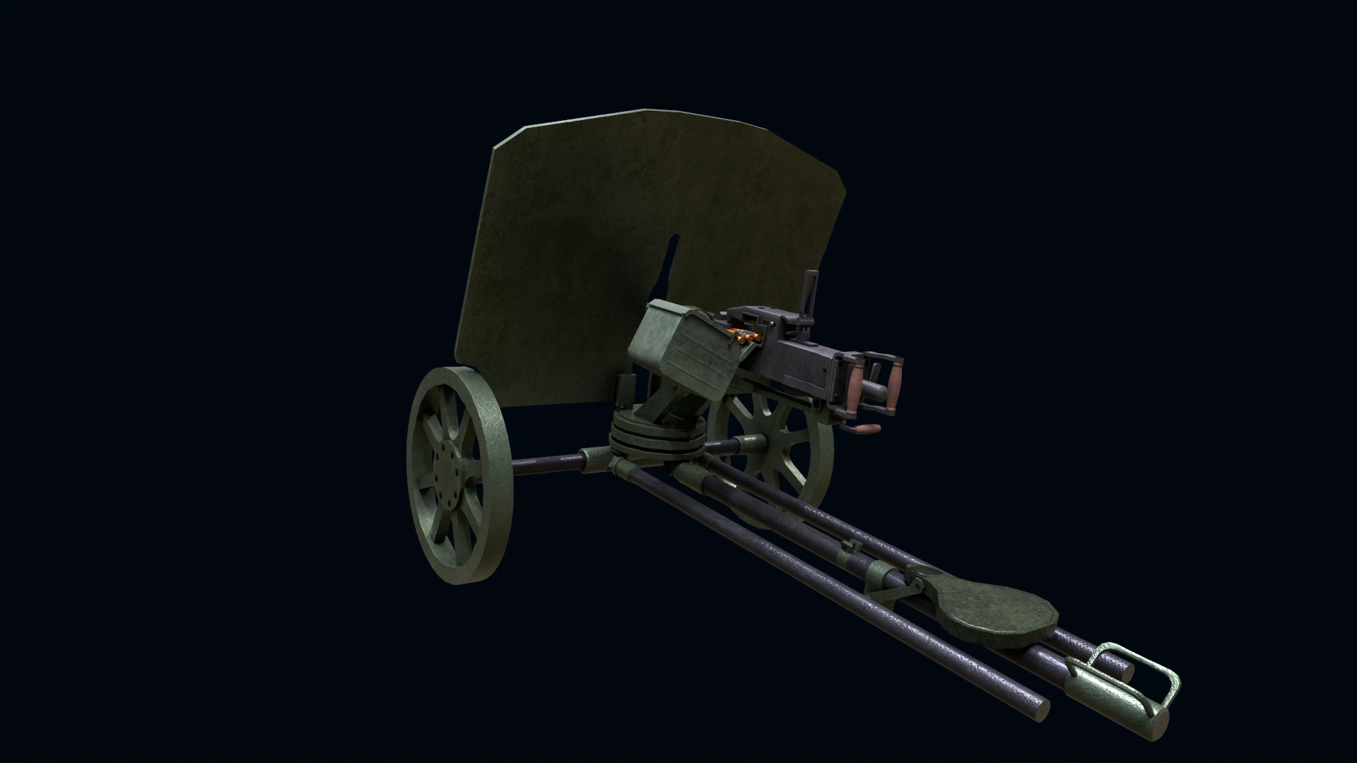 3D DShK Machine Gun Model - TurboSquid 1888277