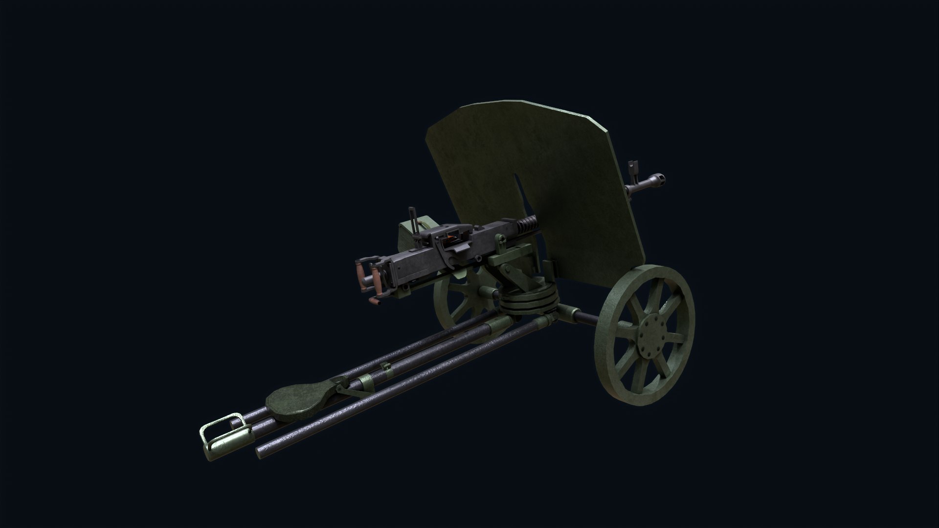 3D DShK Machine Gun Model - TurboSquid 1888277