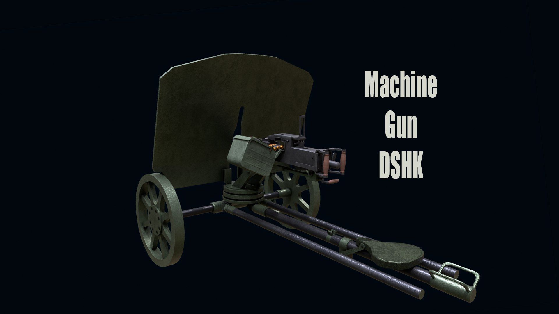 3D DShK Machine Gun Model - TurboSquid 1888277