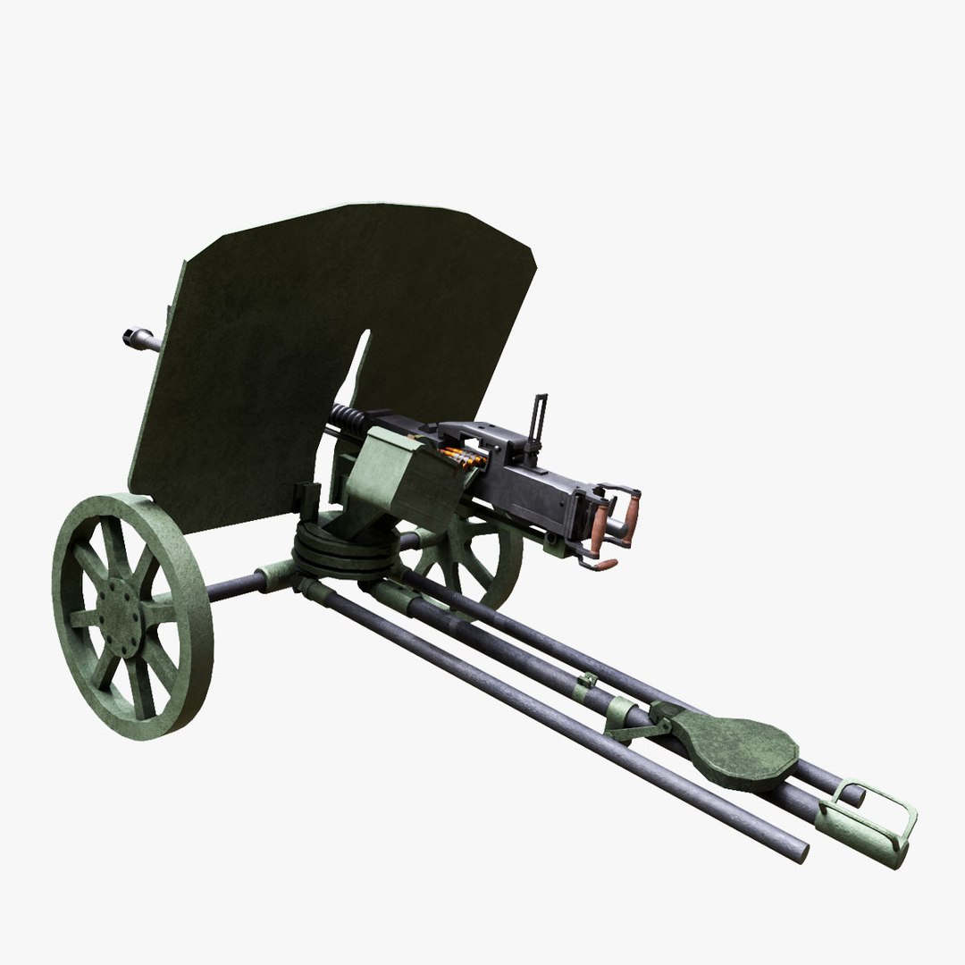3D DShK Machine Gun Model - TurboSquid 1888277
